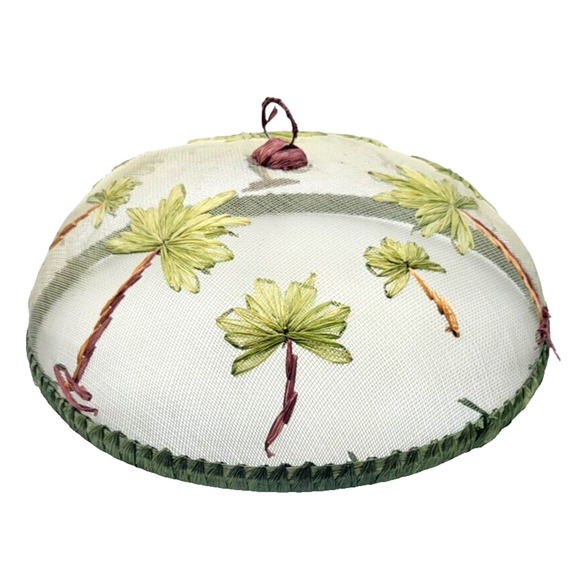 Unbranded | Other | Vintage Wire Mesh Food Cover Tropical With Raffia ...